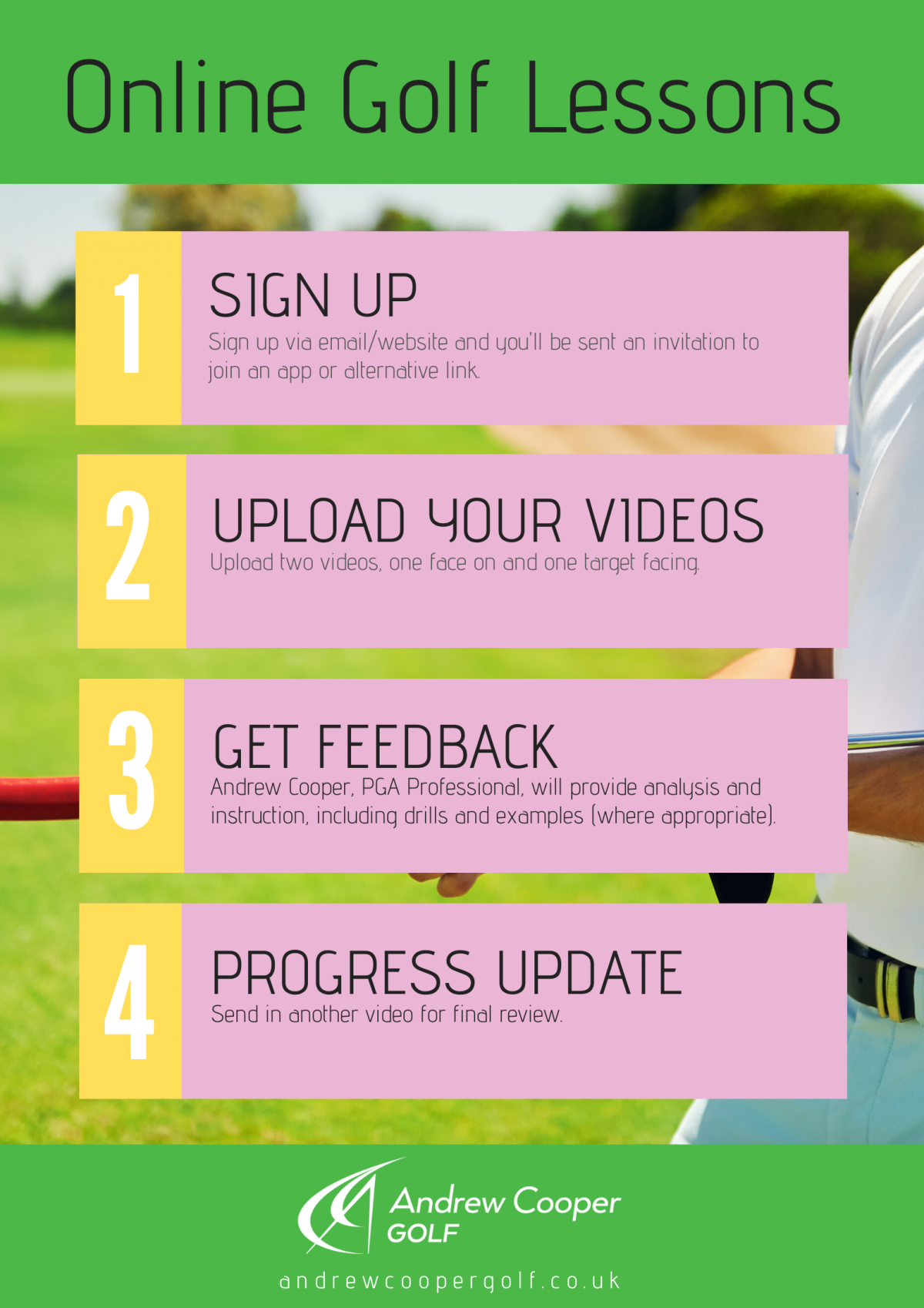 Online Golf Lessons now availabe | Andrew Cooper Golf